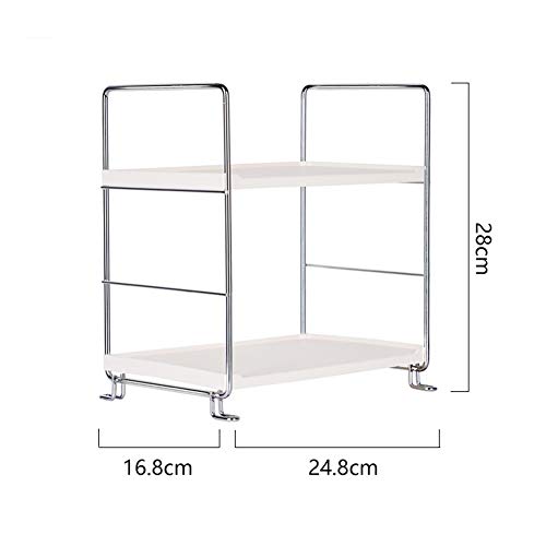 Desktop Cosmetics Storage Rack Rose Gold 2/3 Layers Bathroom Makeup Organizer Assembled Kitchen Seasoning Iron Storage Shelves (2-Layers)