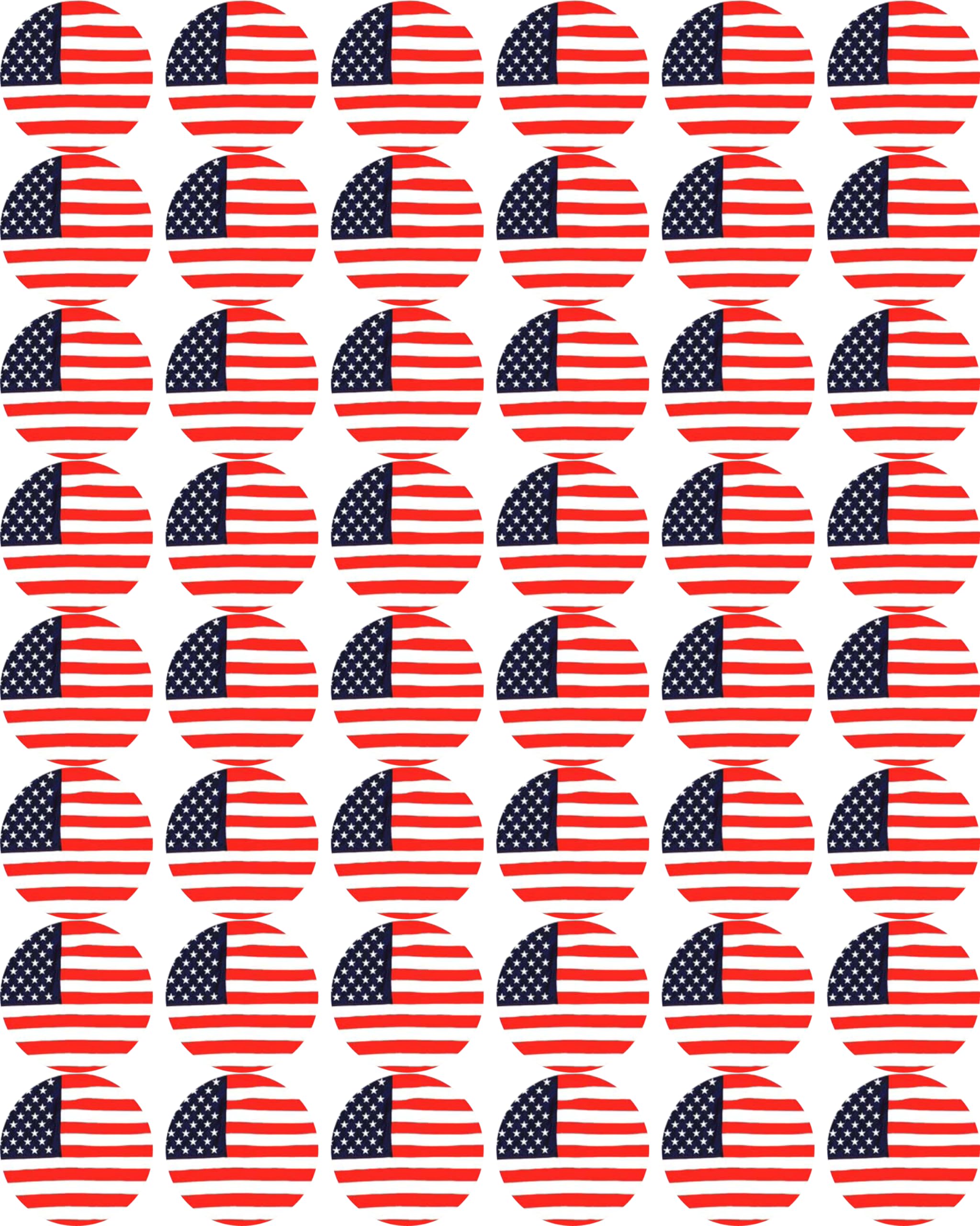 American Flag Envelope Seals - 1.2" Circle Stickers - 144 America USA Circle Stickers (Flag)