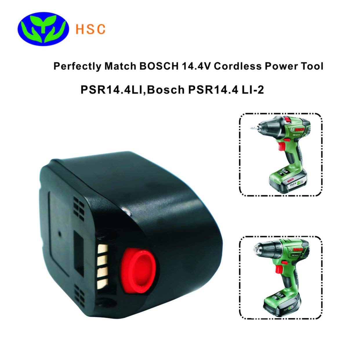 5000mAh 18650 Battery Pack BOS14.4B Lithium Battery 14.4V Replacement for Bosch BAT607 BAT607G BAT614 BAT614G Battery pack 14.4V