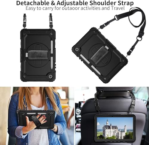 Herize S6 Lite Case 2024/2022/2020 with Screen Protector Pen Holder | Heavy Duty Shockproof Protective Cover W/Shoulder Strap