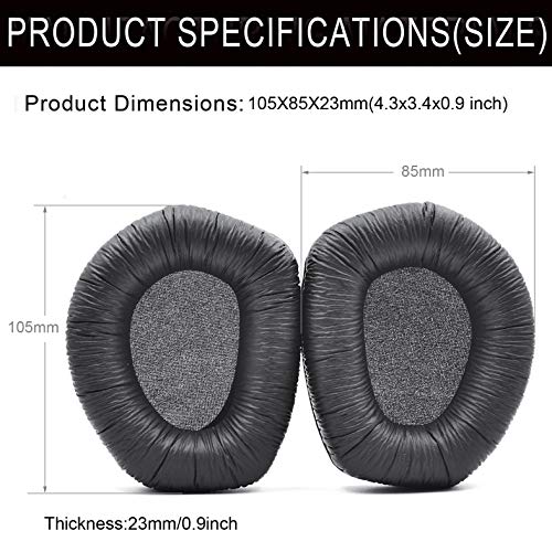 defean RS165 175 185 195 Upgrade Quality Ear Pads Replacement Ear Cushion Foam Compatible with Sennheiser HDR RS165,RS175, RS185,RS195 RF Wireless Headphone,Added Thicknes(Wrinkle Artificial Leather)