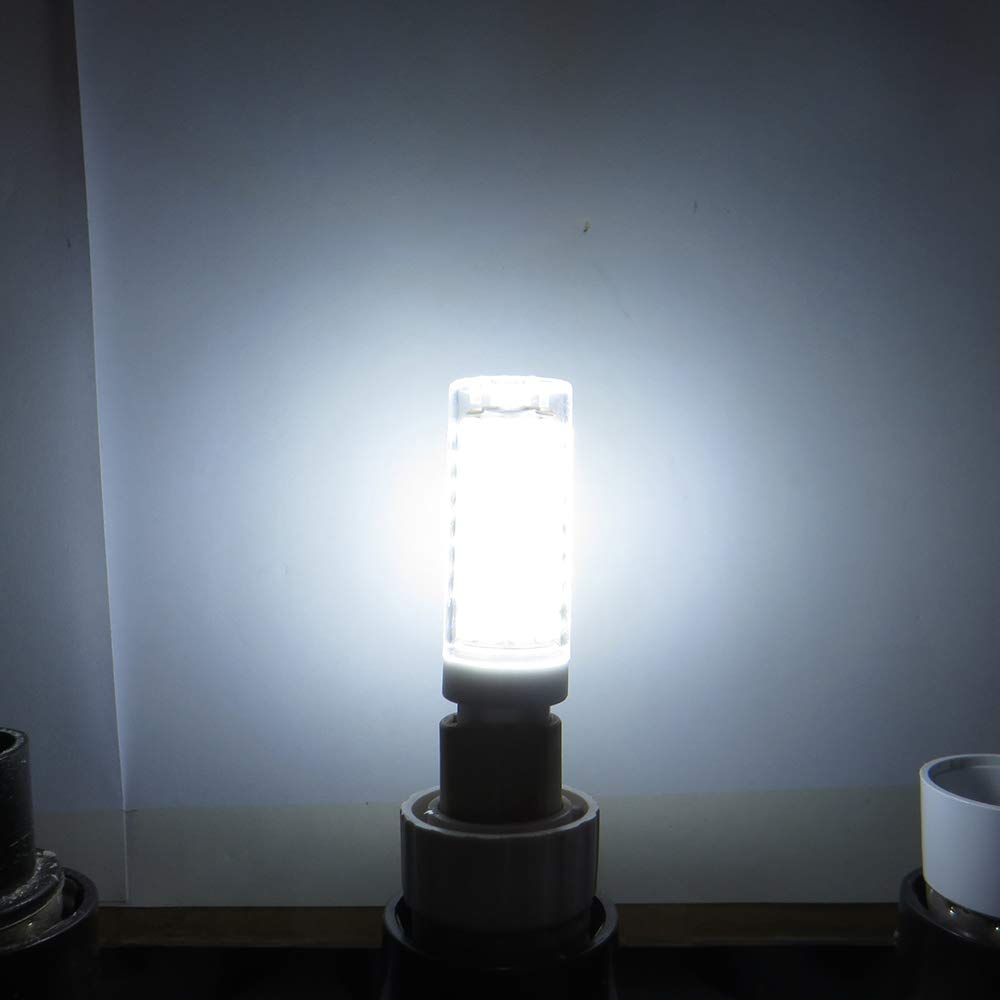 10W E11 Mini Ceramic Corn Light Bulbs- 102 LEDs 2835 SMD 1000lm Daylight White 6000K LED Corn JDE11 Lamp 70W Equivalent for Ceiling Fan, Sconce, Cabinet, Dimmable, 120V(No fit E12) (4 Pack)