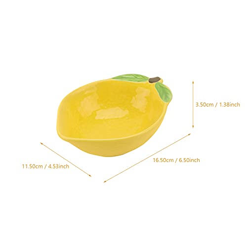 Dessert Dish Plates Snacks Fruit Salad Platter Ceramic Bowl Dish Platter Pastry Plate Lovely Table Decoration Lemon