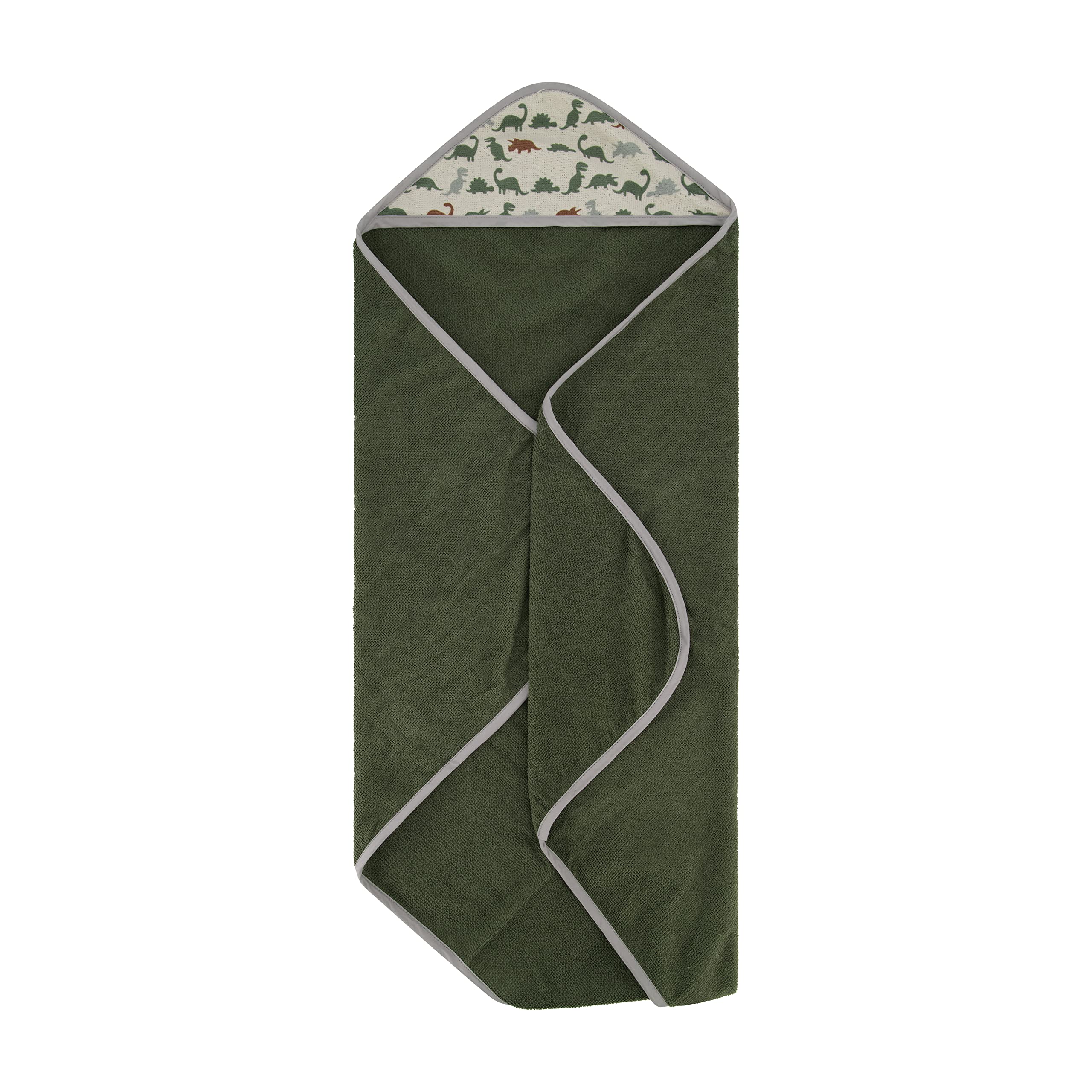 Cudlie Buttons & Stitches Baby Boy 3 Pack Rolled/Carded Hooded Towels in Dino Roar Print (GS71721)