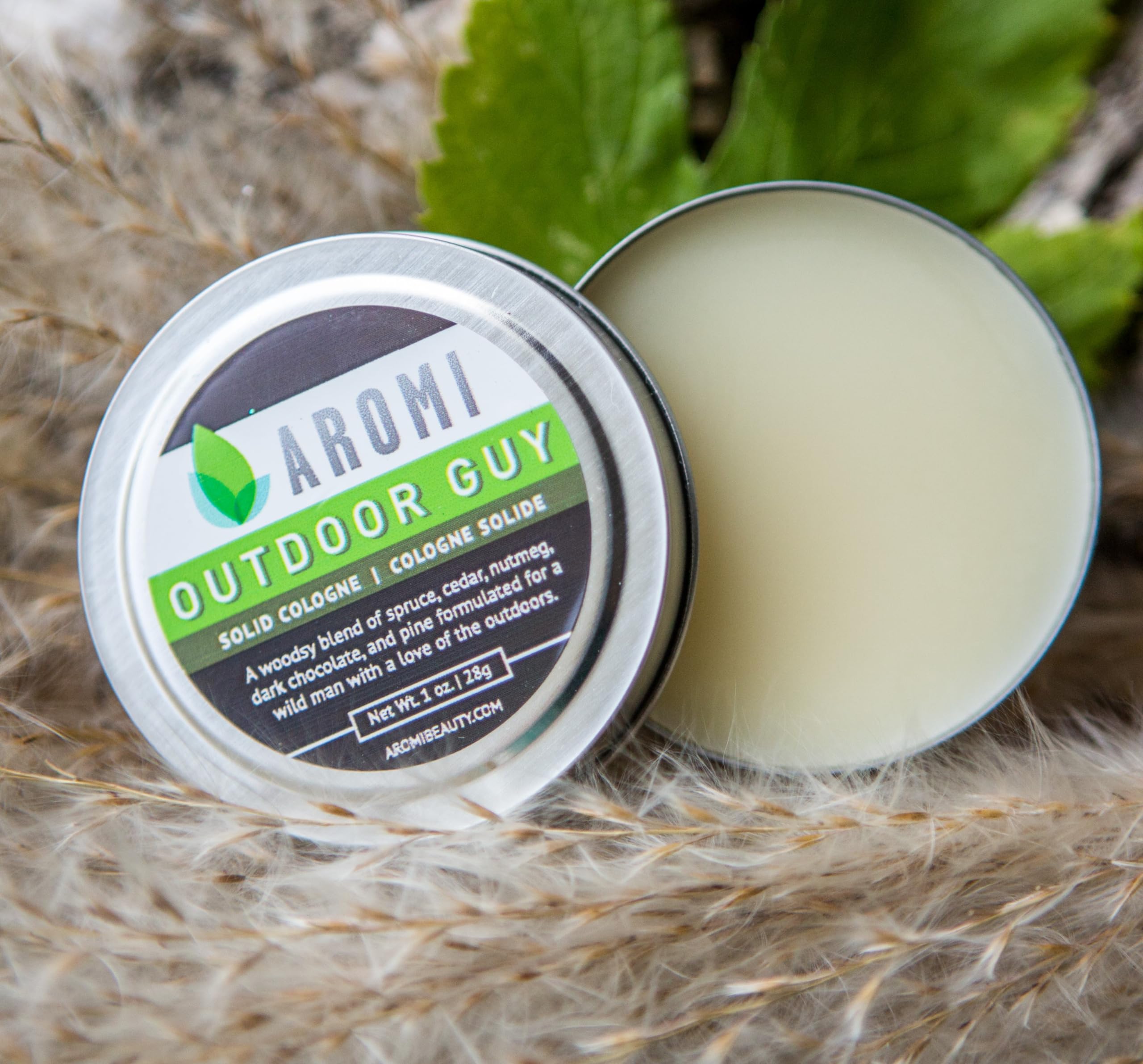 Aromi Solid Cologne | Woodsy, Earthy Men's Fragrance, Pine, Spruce, and Cedar Scent, Vegan, Cruelty-free, Father's Day Gift, Alcohol-Free (Outdoor Guy)