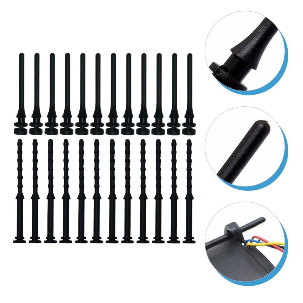 24 Pcs Fan Shock-absorbing Rubber Nail Computer Case Fan Screws Cooler Fan Screws Computer Anti-noise Screws Silicone Rubber Screw Computer Case Anti-seismic Screws