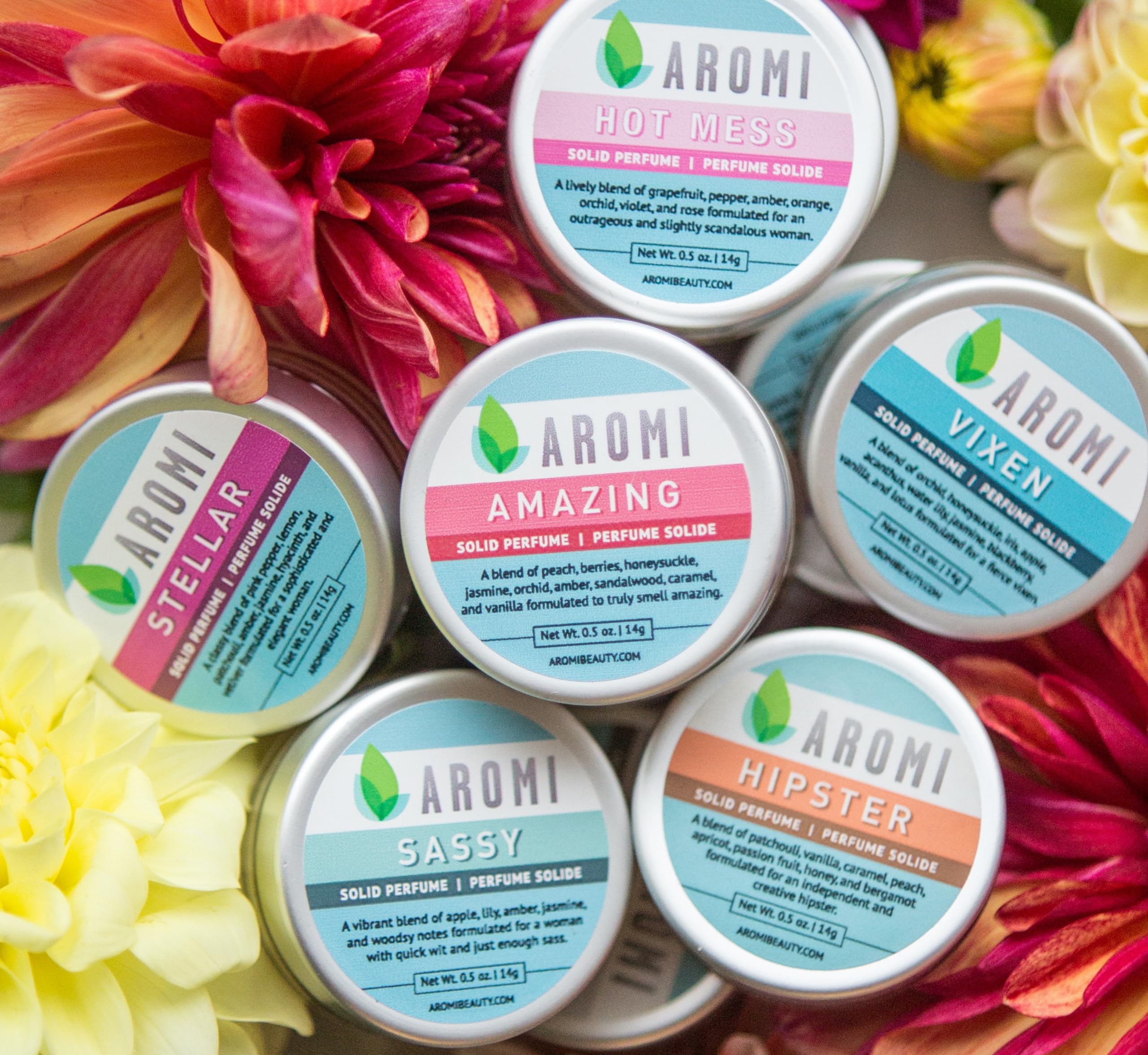 Aromi Vixen Solid Perfume | Fruity, Floral Fragrance, Jasmine, Honeysuckle, Water Lily Scent, Vegan, Cruelty-free, Wax Based, Travel, Women's Gift, Handmade (Vixen)