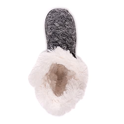 MUK LUKS baby girls Muk Luks® Women's Cheyenne Slipper, Grey Marl, Medium US