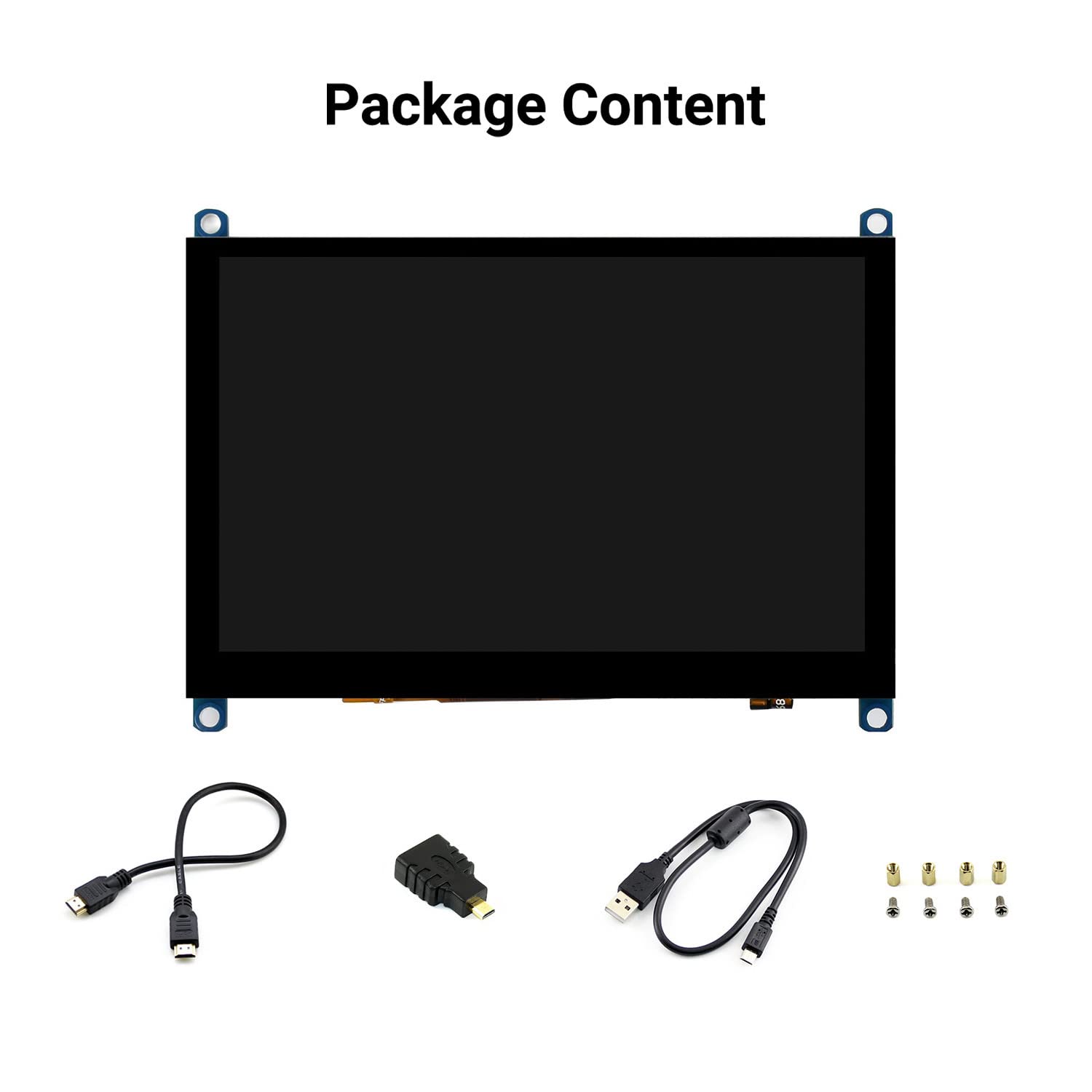 Waveshare 5inch Capacitive Touch Screen LCD Slimmed-Down Compatible with Raspberry Pi 5/4B/3B+/3A+/2B/B+/A+/Zero/Zero W/WH/Zero 2W CM3+/4 800×480 Resolution HDMI Toughened Glass Panel Supports Windows