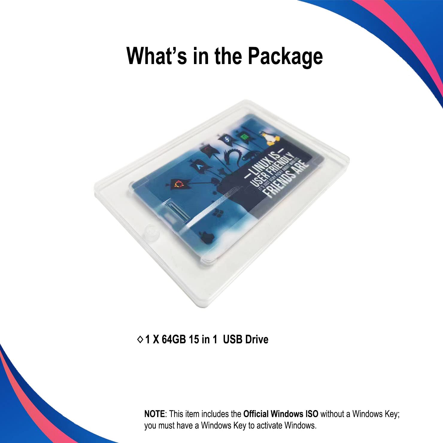 15-in-1 64GB 3.0 Bootable USB Stick with Windows 10/11 | Mint | Kali | Manjaro | Fedora | Arch | OpenSUSE | Pop | Rocky | Major Linux,All Supported UEFI and Legacy…