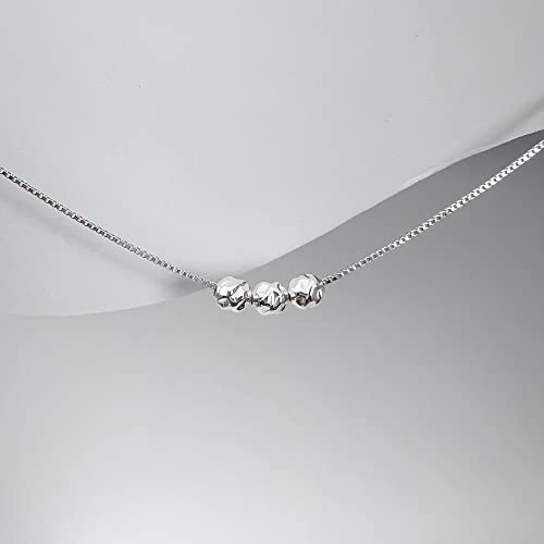 30th Birthday Gift for Women, Sterling Silver 3 Silver Nuggets Necklace, Daughter Birthday Gift, Best Friend 30th Birthday Gift Necklace