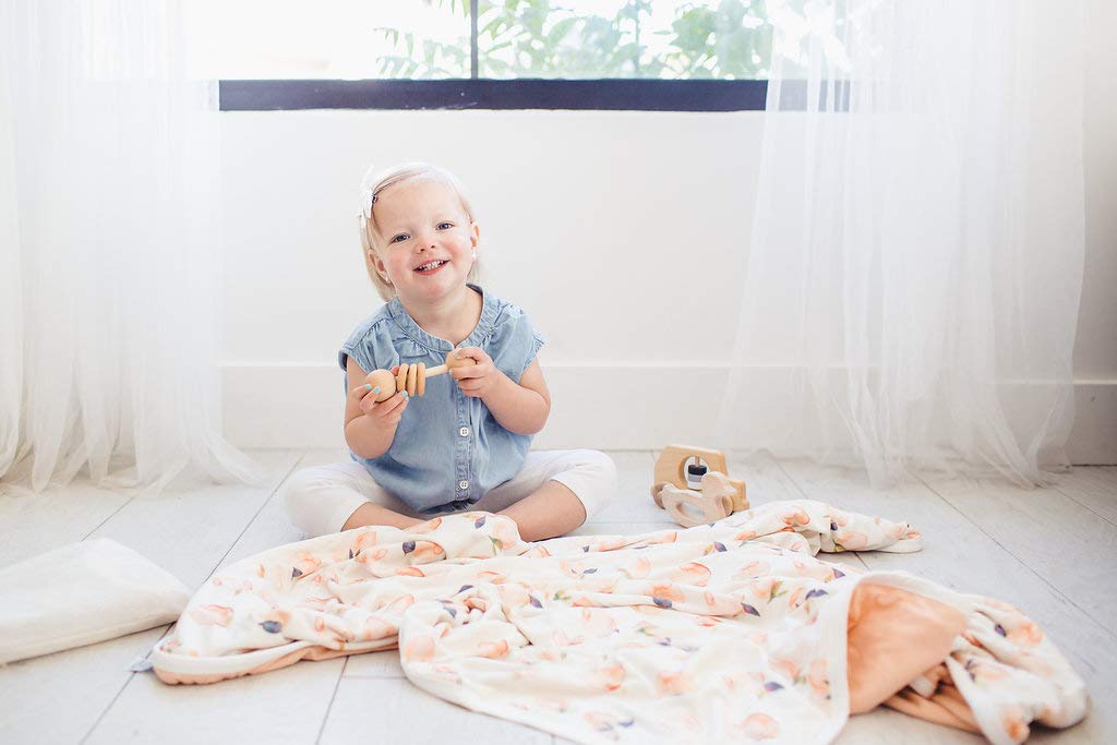 Caroline Copper Pearl Three-Layer Baby Quilt: Soft Quilts for Boys and Girls | Breathable, Cozy Toddler Blanket | Newborn Quilt | 46x46 Premium Polyester/Rayon