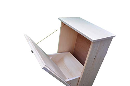 Amish Wares Tilt Out Solid Pine Unfinished Trash Bin Can Holder/Laundry Clothes Hamper