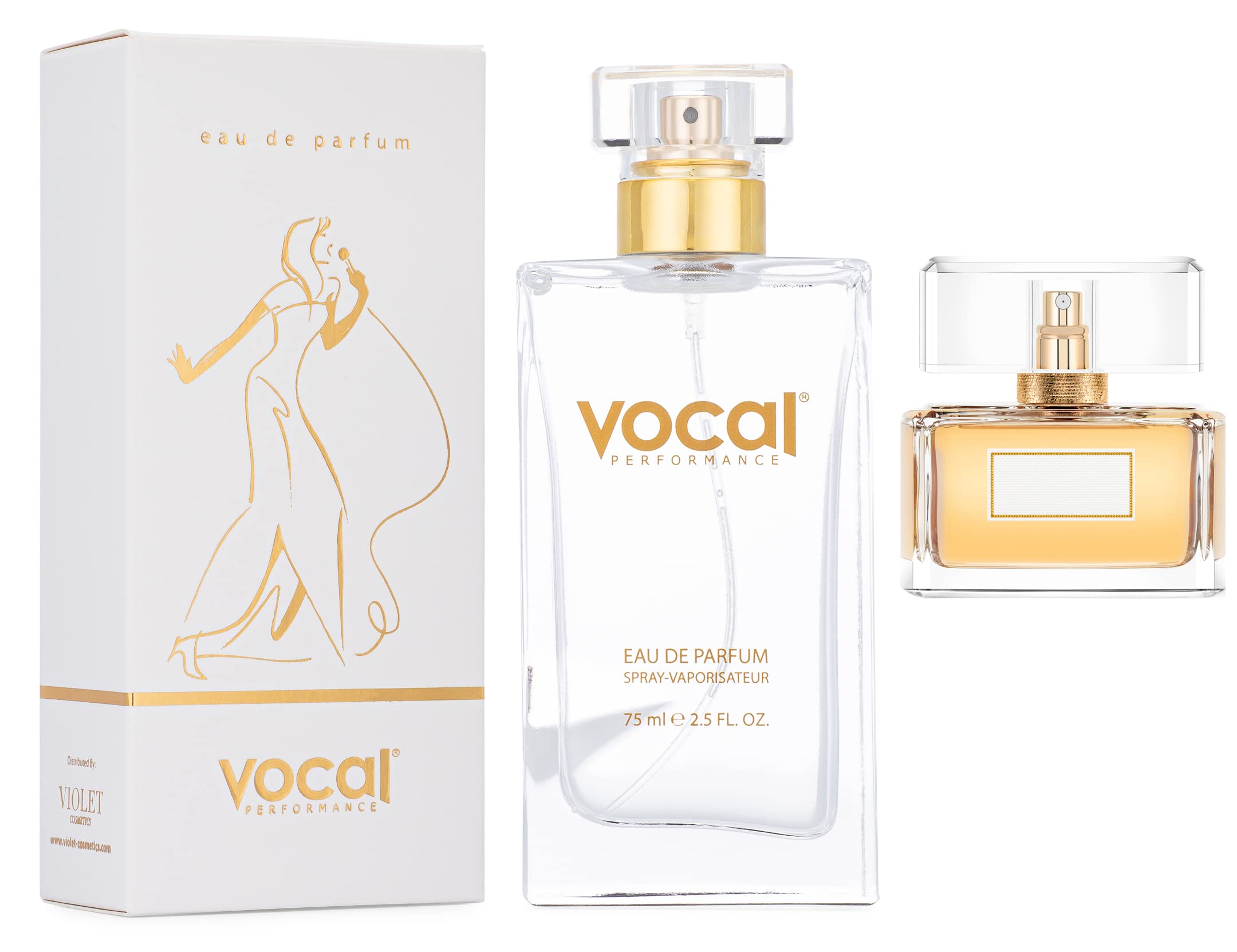 Vocal Performance W010 Eau de Parfum For Women Inspired by Givenchy Dahlia Divin 2.5 FL. OZ. Perfume Replica Version Fragrance Dupe Consentrated Long Lasting