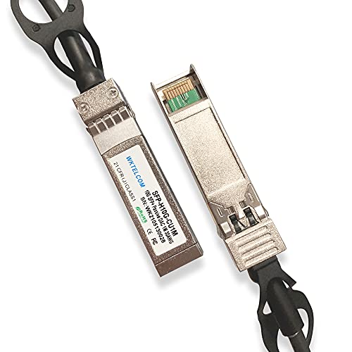 WKTELCOM DAC Cable SFP+ 10G Copper CU1M,Twinax AWG Direct Attach Copper Passive Storage Cable for Cisco SFP-H10GB-CU1M, Ubiquiti, Netgear, Mikrotik, and All Other Generic Devices (1Meter)