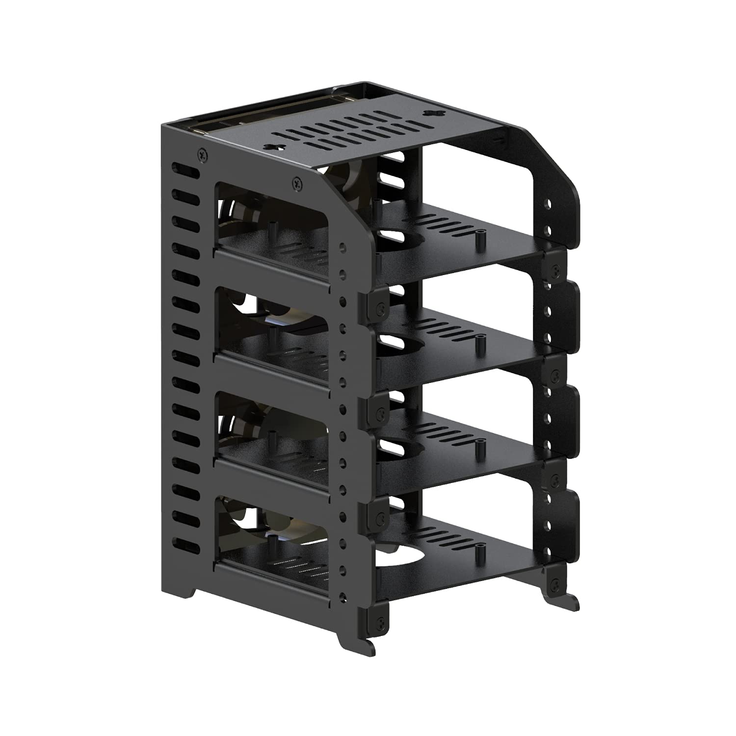 UCTRONICS for Raspberry Pi Cluster, Metal Rack Case with Protection Shield, 4 Removable Layers and 2 Cooling Fans, Support Raspberry Pi 4B, 3B+/3B and Other B Models, Optional 2.5" SSD Mounting Plate
