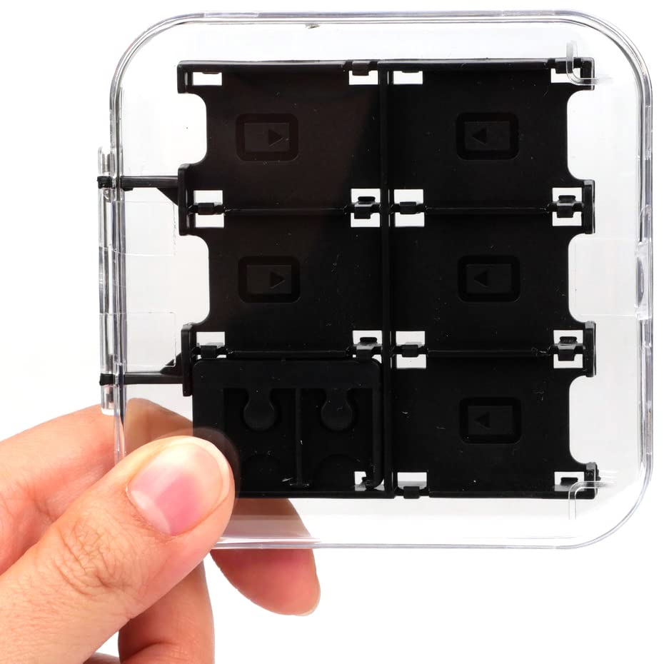 12in1 Game Card Case for Switch / Switch OLED 2021 / Switch Lite, for NS Game Card Organizer Holder Shell with 12 Game Slots, Keeps Card Safe Travel Portable (Transparent)