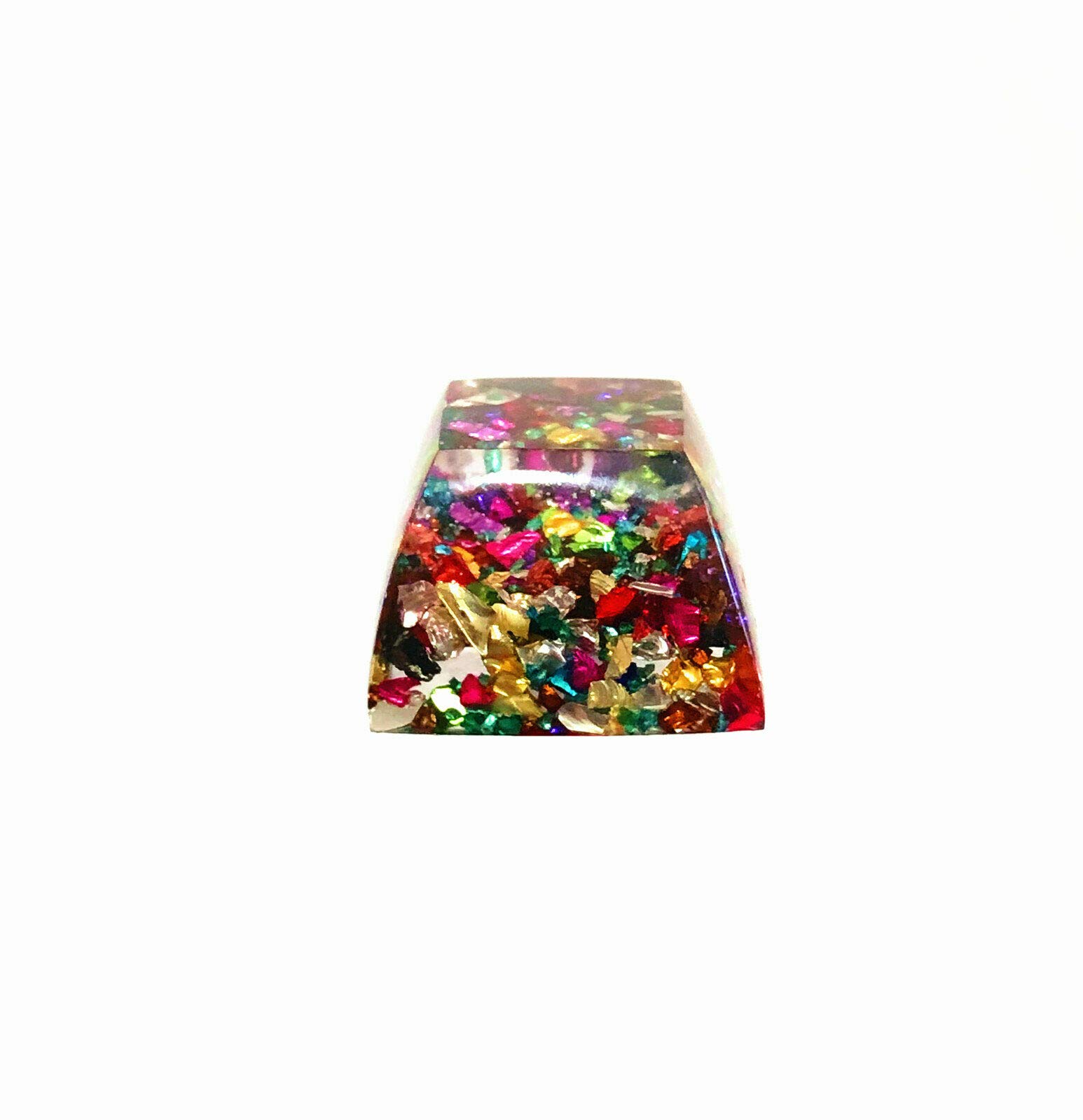 Handmade DSA Shinning Gem Resin Sequined Keycap OEM Profile for Cherry MX RGB Switch Gaming Mechanical Keyboards