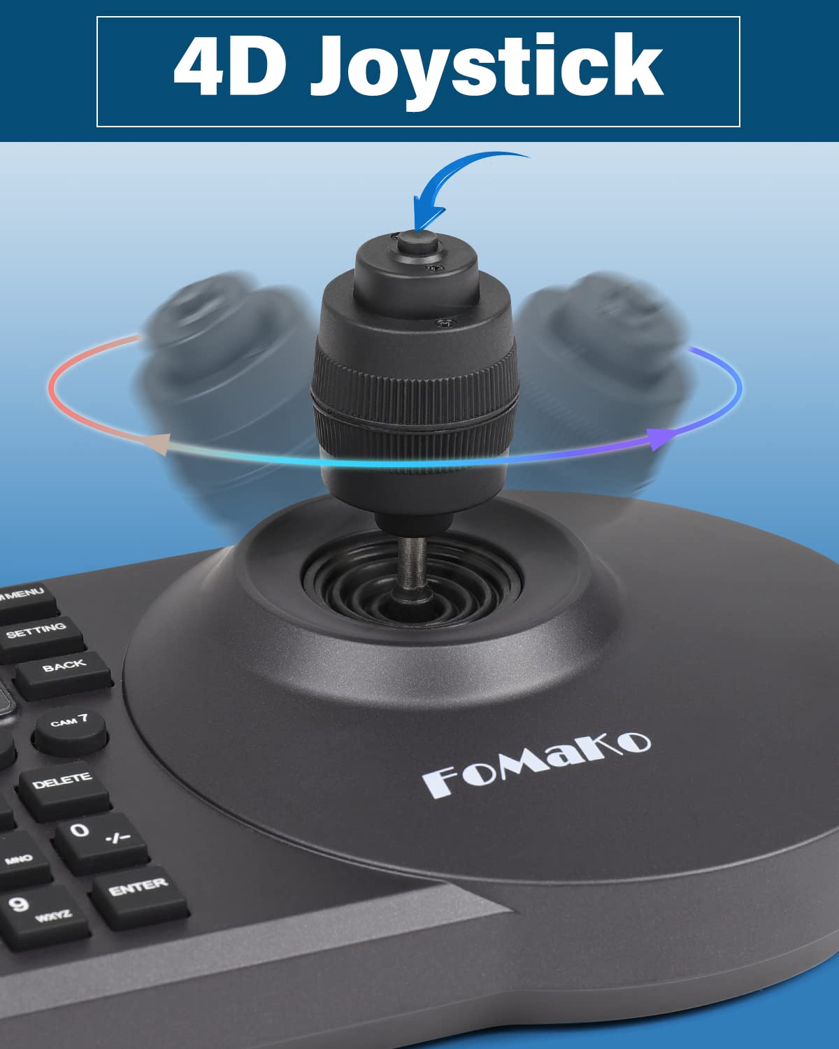 FoMaKo PTZ Camera 20X Optical Zoom HDMI PTZ Bundle with PTZ Controller PoE Keyboard,Contains 3 Items(FMK20SDx2+KC608)