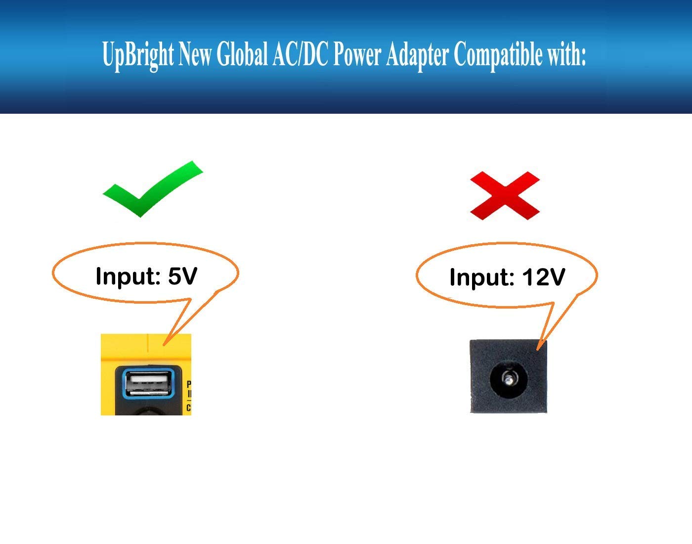 UpBright 5V USB AC/DC Adapter Compatible with Stanley FATMAX SL10LEDSL SL10LEDS TL600PS TL600PSC TL450PS Zero Trace TL1KPZ TL1KPS BB24PS Yellow Black-Trim SAT3S Satellite Lumen LED Flashlight Charger