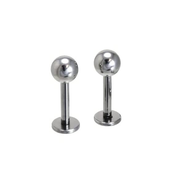 14G 1/2" IMPLANT GRADE TITANIUM LABRET TRAGUS CONCH EAR STUD LIP BODY PIERCING Style 88888-526