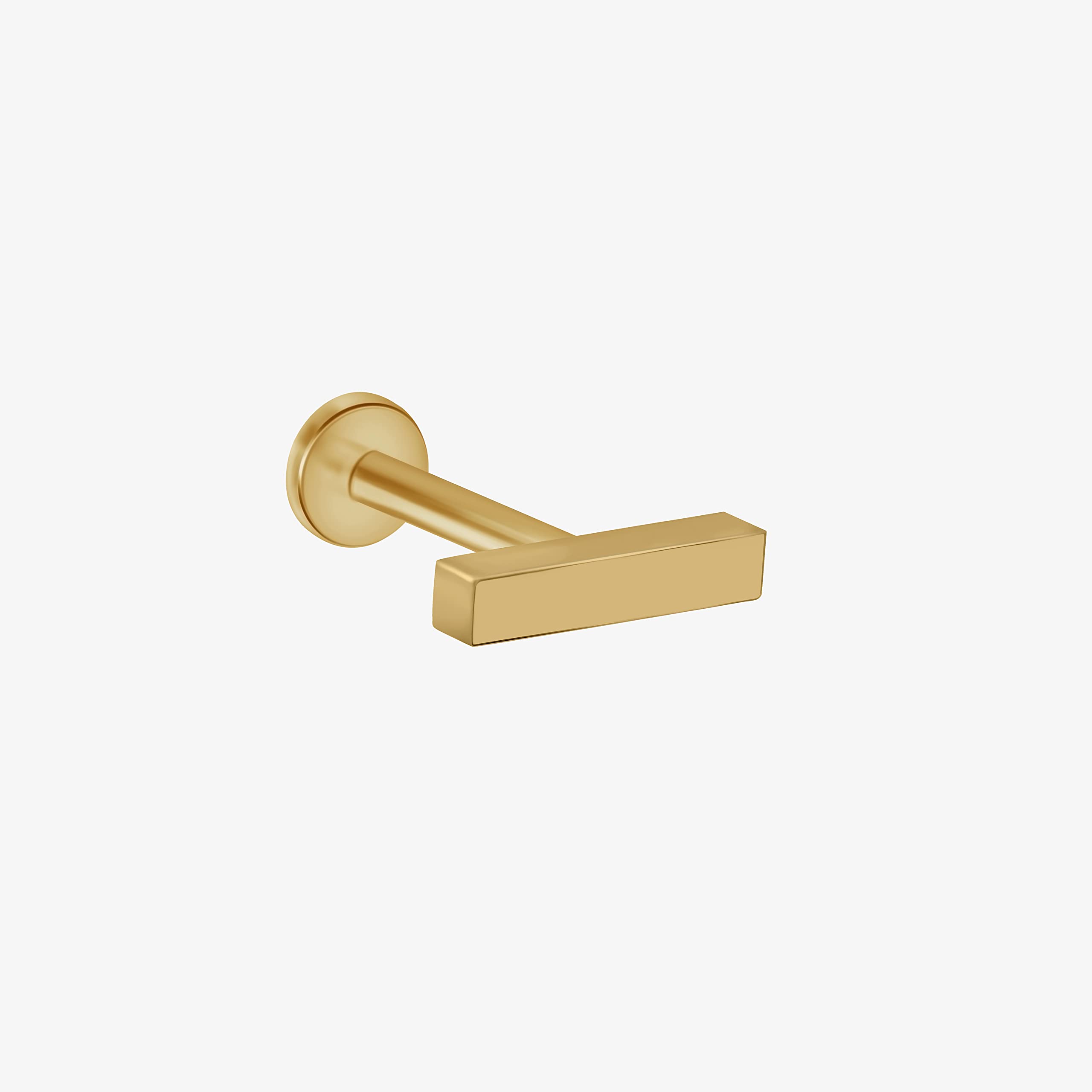 14K Solid Yellow Gold Bar Cartilage Stud Earring Lip Tragus Forward Helix Conch Ear Piercings Line Slim Bar Studs Flat Back Labret Internally Threaded Earring Jewelry For Men Women Hypoallergenic (Single Piece)