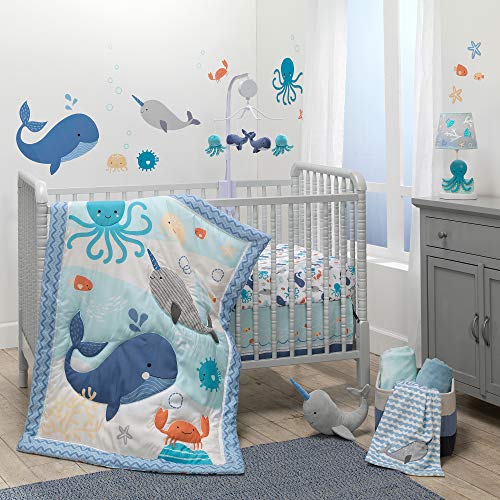 Bedtime Originals Musical Baby Crib Mobile, Whales Tale, Multicolor
