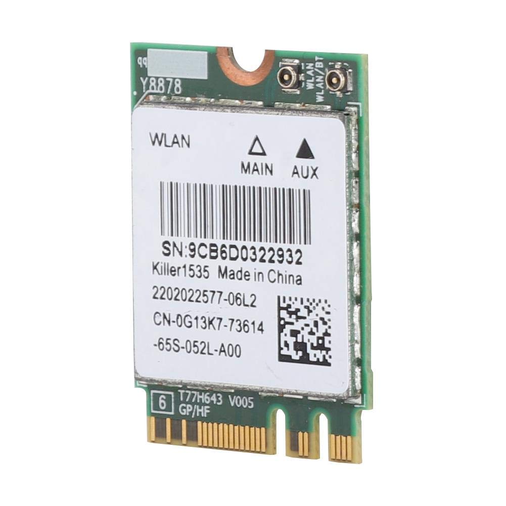 5G 867Mbps Bluetooth 4.1 Network Card, Game M.2 NGFF Adapter,for Killer -AC 1535 Band (2.4 GHz 5 GHz) 802.11ac NGFF M.2,for Notebook, Plug and Play