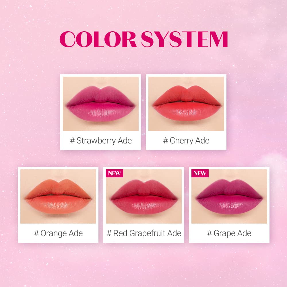 ETUDE Dear Darling Water Tint - Orange Ade | Vivid Color Lip Stain with Moisturizing Weightless & Non-sticky Finish Lip Stain | Smudge-proof Lip Tint | Korean Makeup, Perfect for Gift