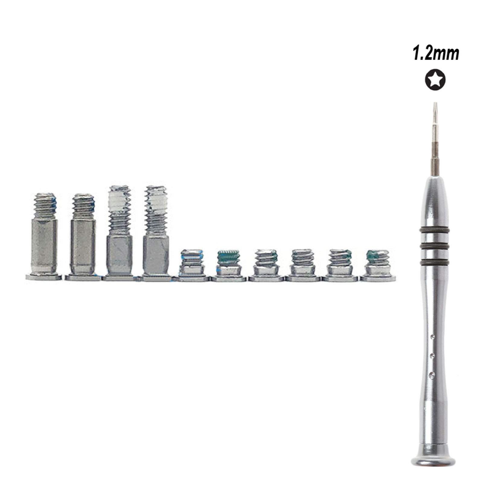 Bfenown Replacement 10pcs/Set Bottom case Screws + 1pcs 5 Point Pentalobe Screwdriver for MacBook Air 13β A1932 Retina 2018 2019, A2179 2019 2020 Years MC 3302, A2337 M1 GPU EMC 3598 2020 (Silver)
