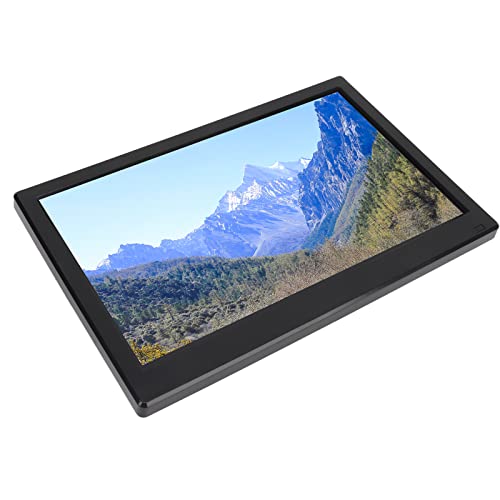 11.6 Inch Computer Monitor, Remote Control LCD Color Screen Monitor Dual Speakers HD Multimedia Interface VGA AV BNC USB Intput for Travel (US Plug)