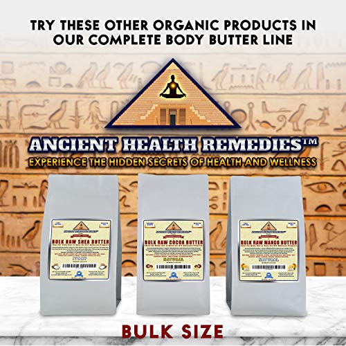 ANCIENT HEALTH REMEDIES Organic Unrefined Raw NATURAL COCOA (CACAO) BUTTER BLOCKS Bulk Size Rich Chocolate Aroma For Lip Balms Stretch Marks DIY Base for Body Butter (2Lb)