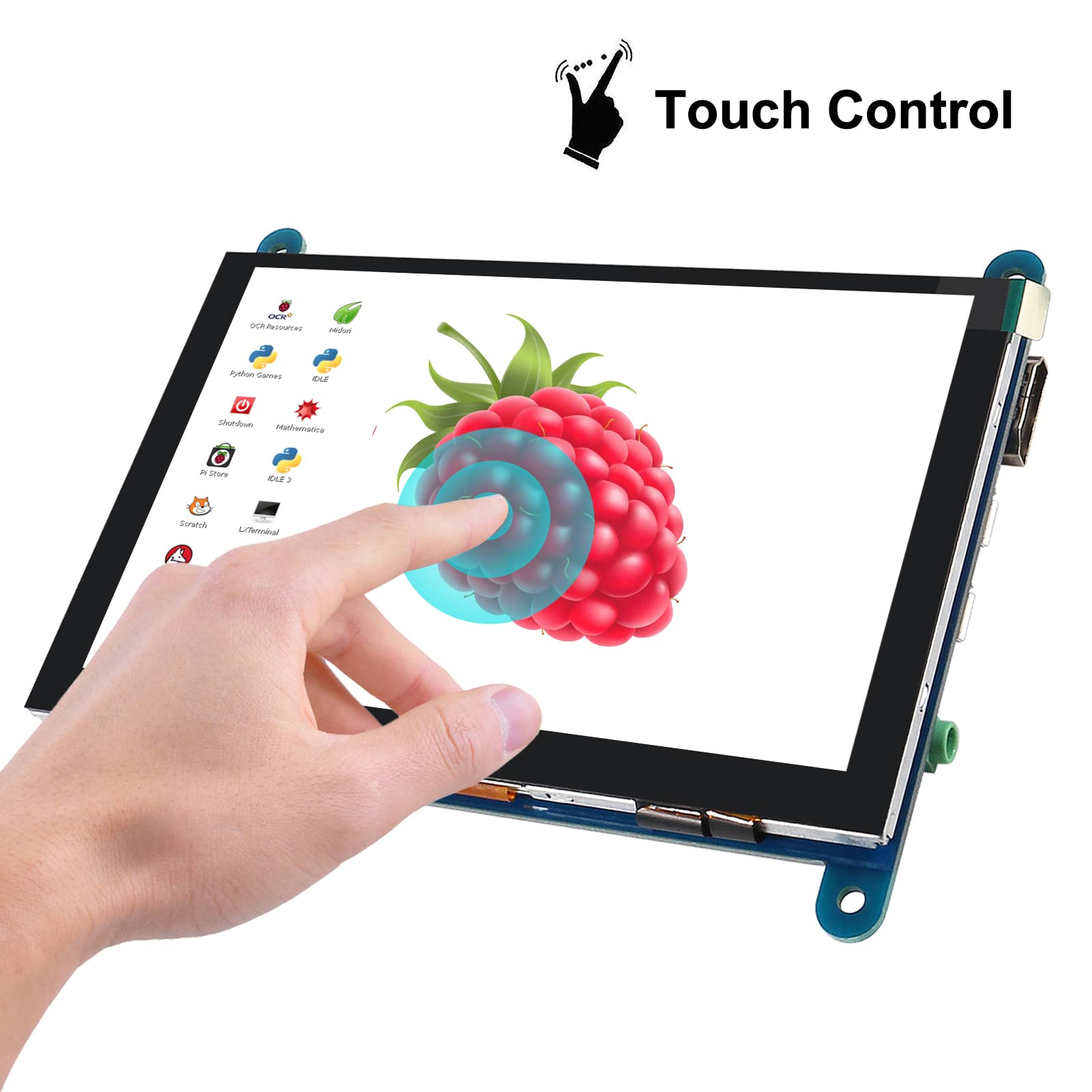 DORHEA 5 inch for Raspberry Pi Display Module 5β Touch Screen 800x480 Pixel Touch Screen HDMI Display for Raspberry Pi 4 3 2 Model B RPi 1 B B+ A A+