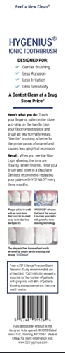 HyGenius Ionic Toothbrush. The Ultimate Plaque Fighting Trillion ION Toothbrush. A Dentist Clean at a Drug Store Price. (Aqua)