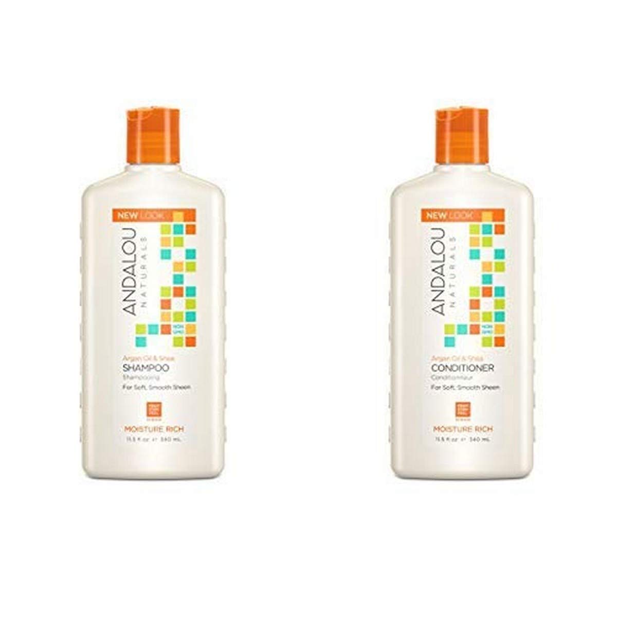 Andalou Naturals Argan Oil & Shea Moisture Rich Shampoo + Conditioner