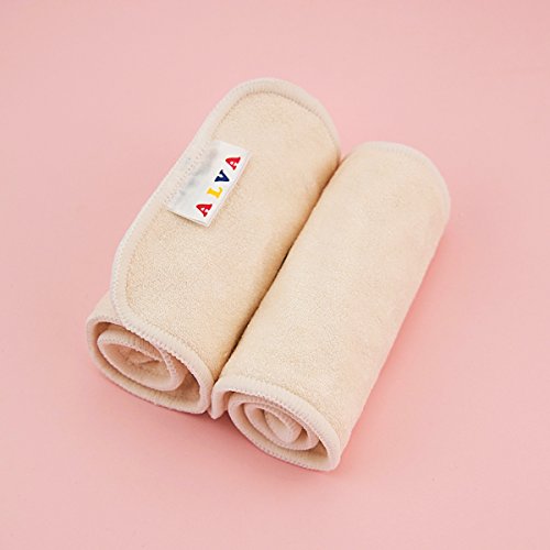 ALVABABY 4 Layers Cloth Diaper Inserts, Rayon from Bamboo Inserts,Reusable Cloth Diaper Inserts Overnight 12pcs 12MB