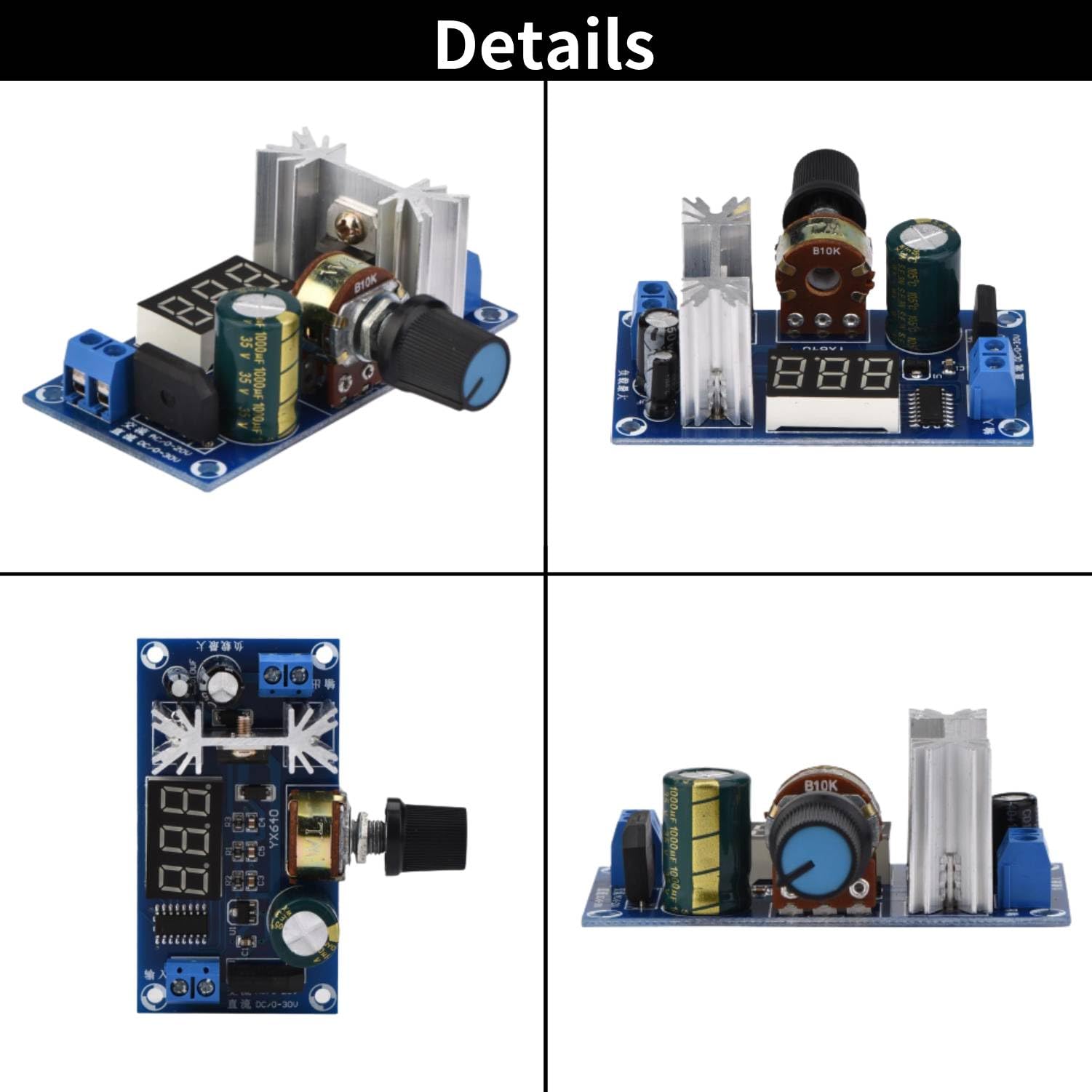 Adjustable Voltage Regulator,LM317 Adjustable Voltage Regulator Power Supplement Board Digital Voltage Display