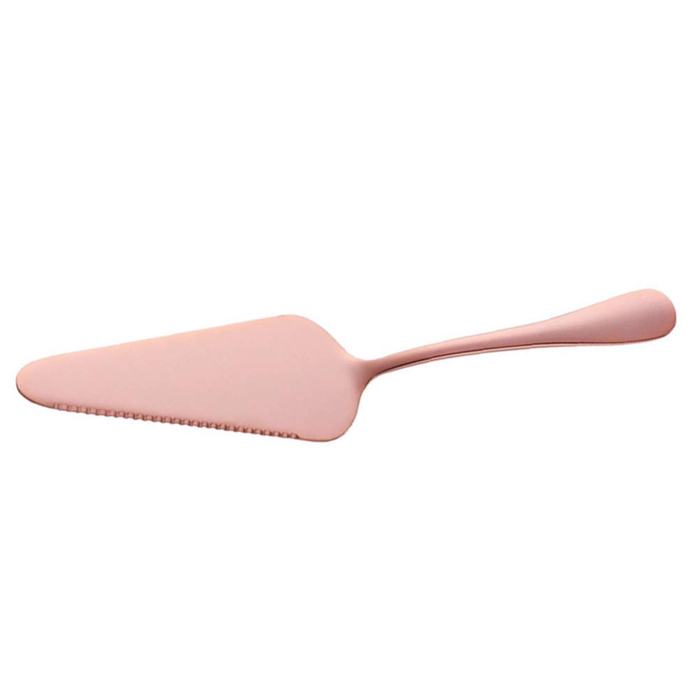 Dough Cutter Cake Pie Pastry Servers, Stainless Steel Cake Serving Onside with Fine Serrated, Simple Serrated Cake Shovel, Baking Tool for Kitchen Home Wedding (Rose Gold) Baking Shovel