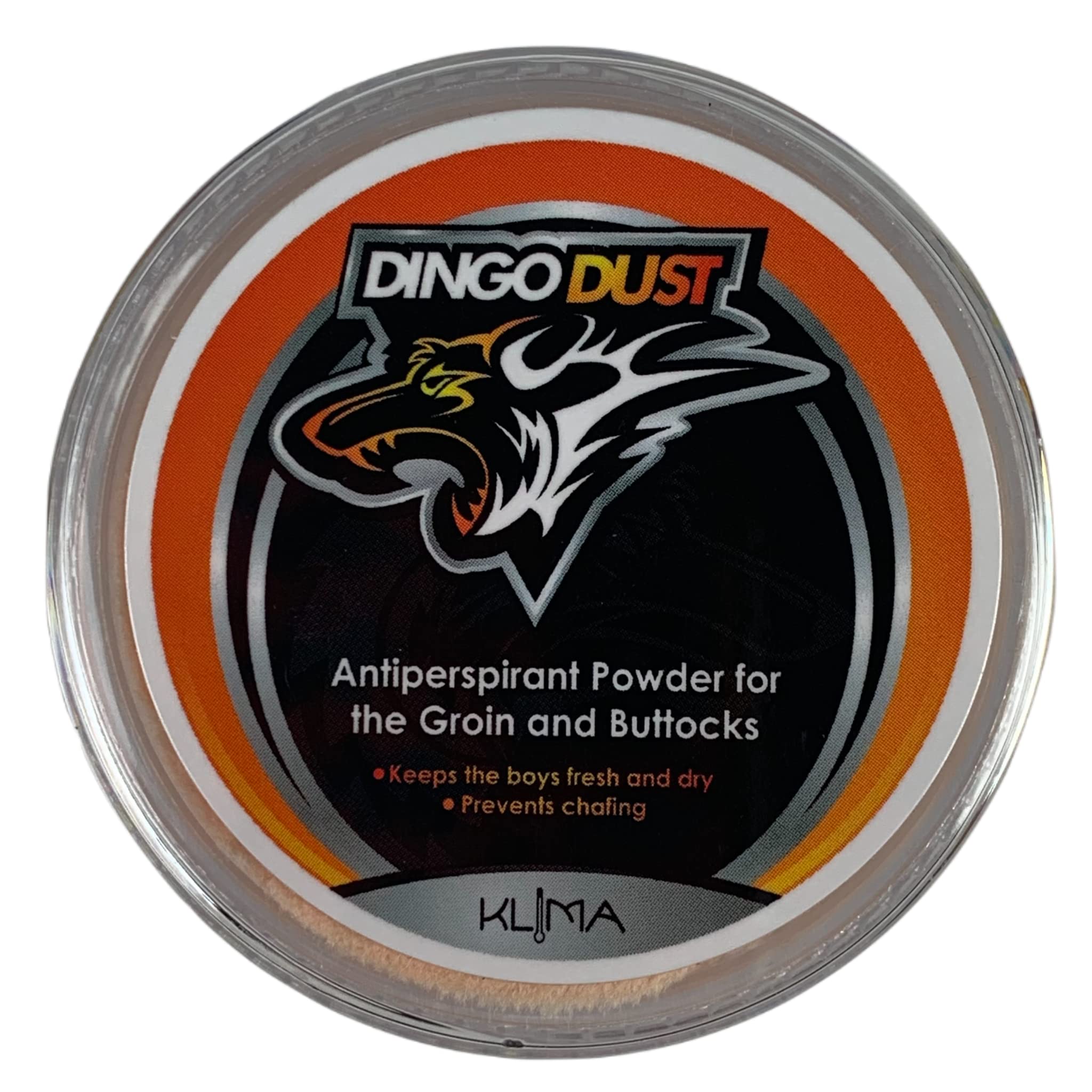 Klima Antiperspirant Dingo Dust | Light and Fresh Antiperspirant Powder | Best Used For Inner Thighs, Buttocks | Stops Male Genital Sweating