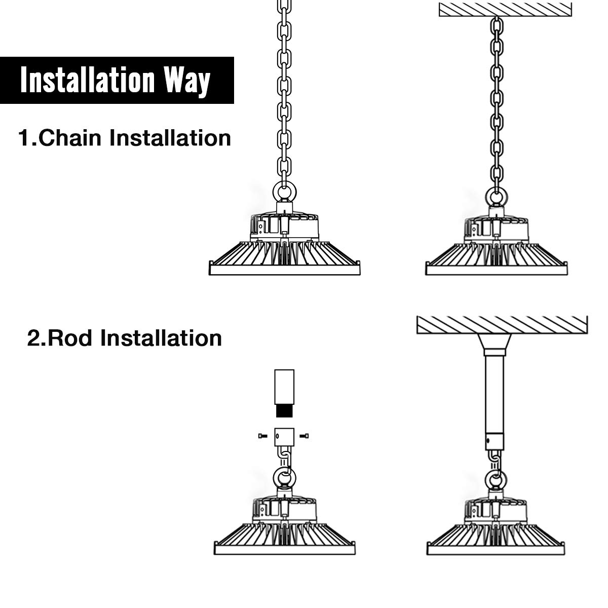 240W led high bay lighting,1-10V Dimmable ufo high bay light with plug,AC90-277V 5000K Daylight white, IP65 Waterproof Commercial Grade Area Warehouse Workshop Hanging Lighting Fixtures (1pack)