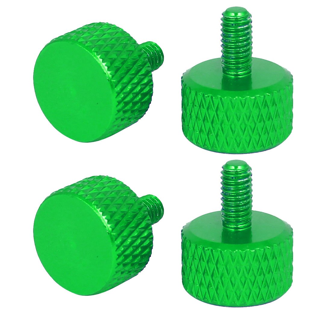 Aexit Computer PC Cleaning & Repair Graphics Card Aluminum Alloy Knurled Thumb Screws Green Computer Screws M3x6mm 4pcs