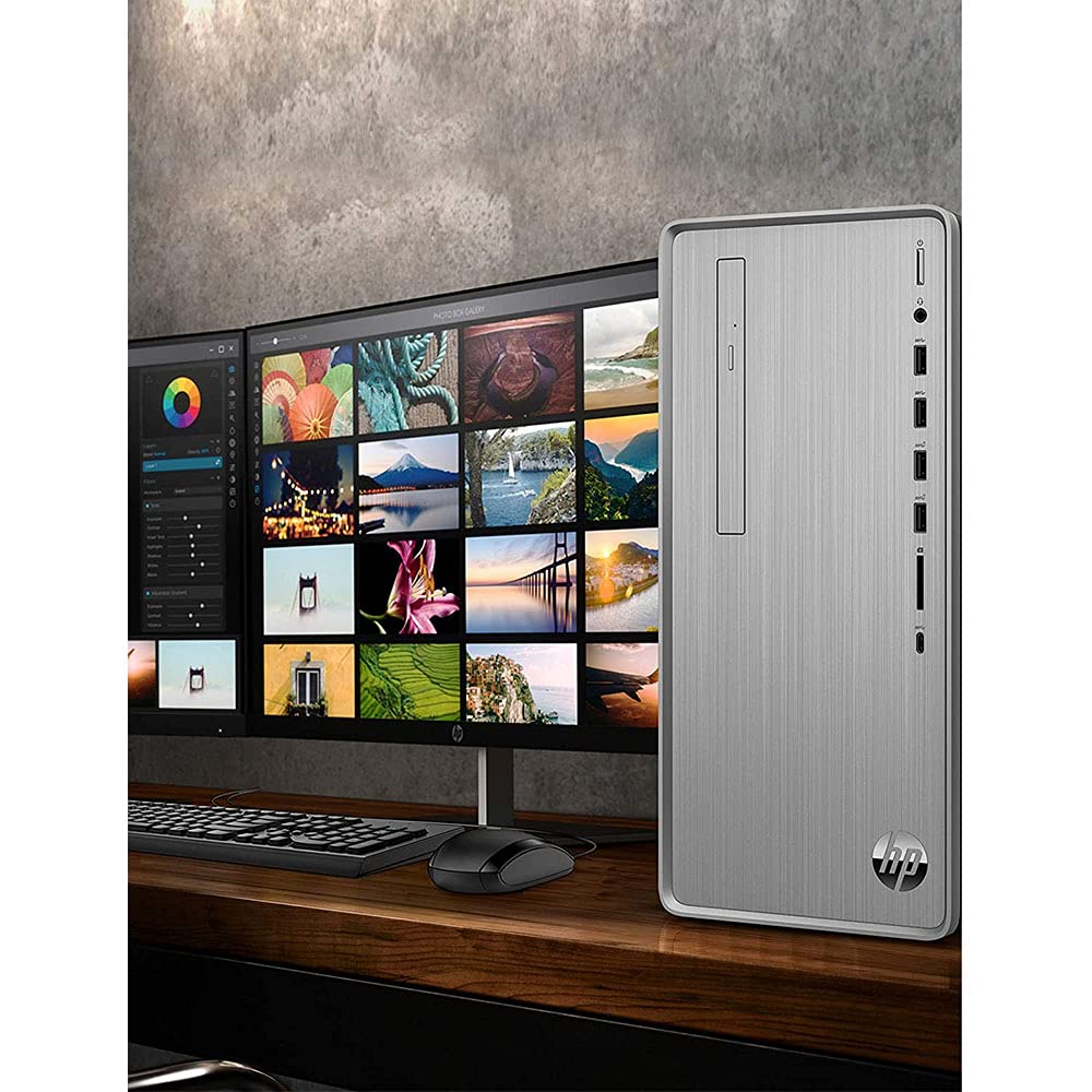 HP Pavilion Desktop PC,AMD Ryzen 5 4600G Processor 6-core Wite Radeon Graphics,12GB DDR4-3200 SDRAM,512GB HD-Windows 10 Home,Multi-Display Capable,5.1 Surround Sound(TP01-1337c),with 5-feet HDMI