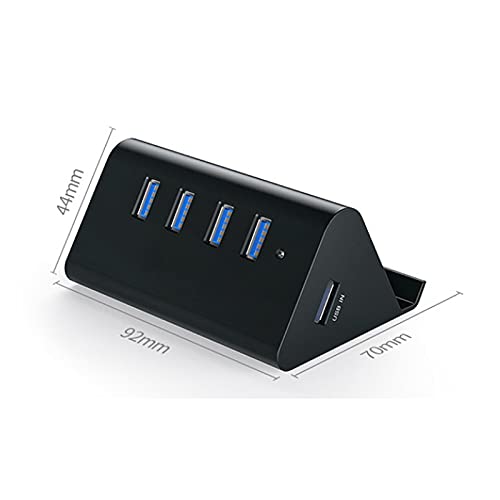 SHYPT 5Gbps High Speed Mini 4 Port USB3.0 HUB Splitter for Desktop Laptop with Stand Holder for Phone Tablet PC