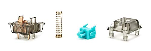 KOSEKY DSL1 Linear Keyboard Switch,Silent,60cN Force,Gold-Plated Spring,Pre Lubed, Linear Keyswitch 5 Pins for Mechanical Gaming Keyboards (90 Packs, Smoky Transparent,Aqua)