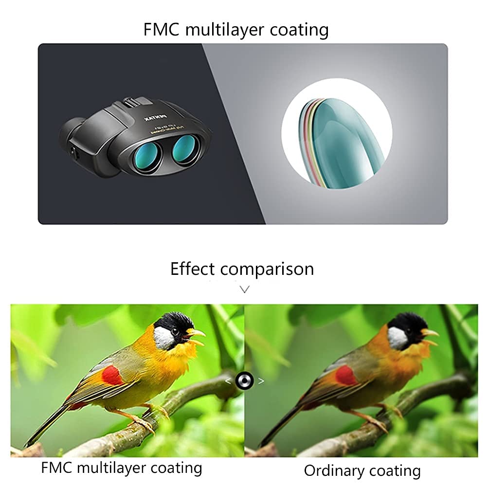 10x21 High-Resolution Compact Binoculars for Kids BAK-4 Prism FMC Lens for Bird Watching Outdoor Play Travel Handheld Telescope