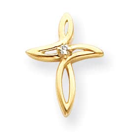 14k Yellow Gold AA Diamond Passion Cross Pendant GLD-AZ-XP1745AA