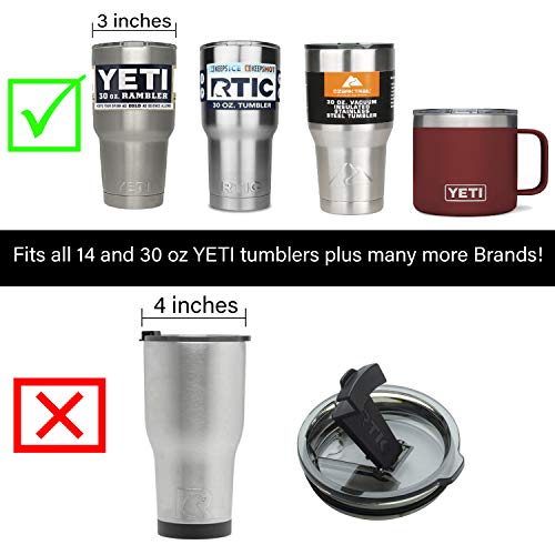 4 Pack New OEM Replacement White Rubber Seals, fits 14 and 30 Ounce Stainless Steel Tumbler Lids Compatible With Yeti RTIC Ozark Trail