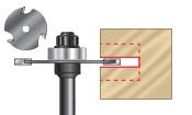 Amana Tool - (53404) Slotting Cutter Assembly 3 Wing x 1-7/8 Dia x 3/32 x 1/4 Inch Shank