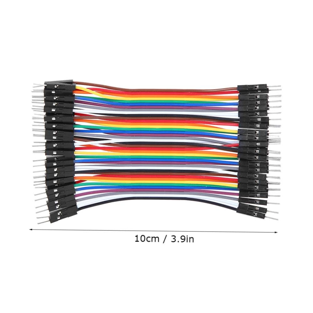 10Pcs Jump Wire, Heafront Male to Male Plastic Cable Line 2.54mm Electronic Components 10cm