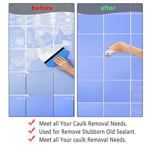 11 Piece Set ,Professional Caulking Tool Kit with Sealant Finishing Tools,Easy Silicone Caulking with Guides,Caulk Removal Tools and Fill Removal Tool Silicone Fill